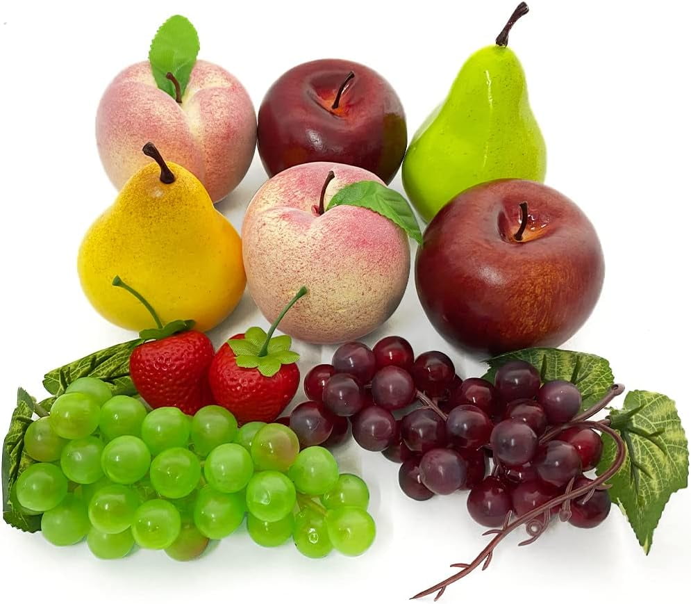10 Pcs Artificial Fruit, Fake Fruit Ornament,Faux Fake Fruits Lifelike ...
