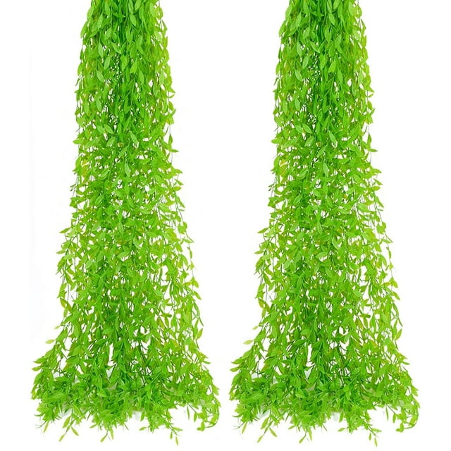 10 Pcs Artificial Hanging Vines, Fake Weeping Willow Plants Decorations ...