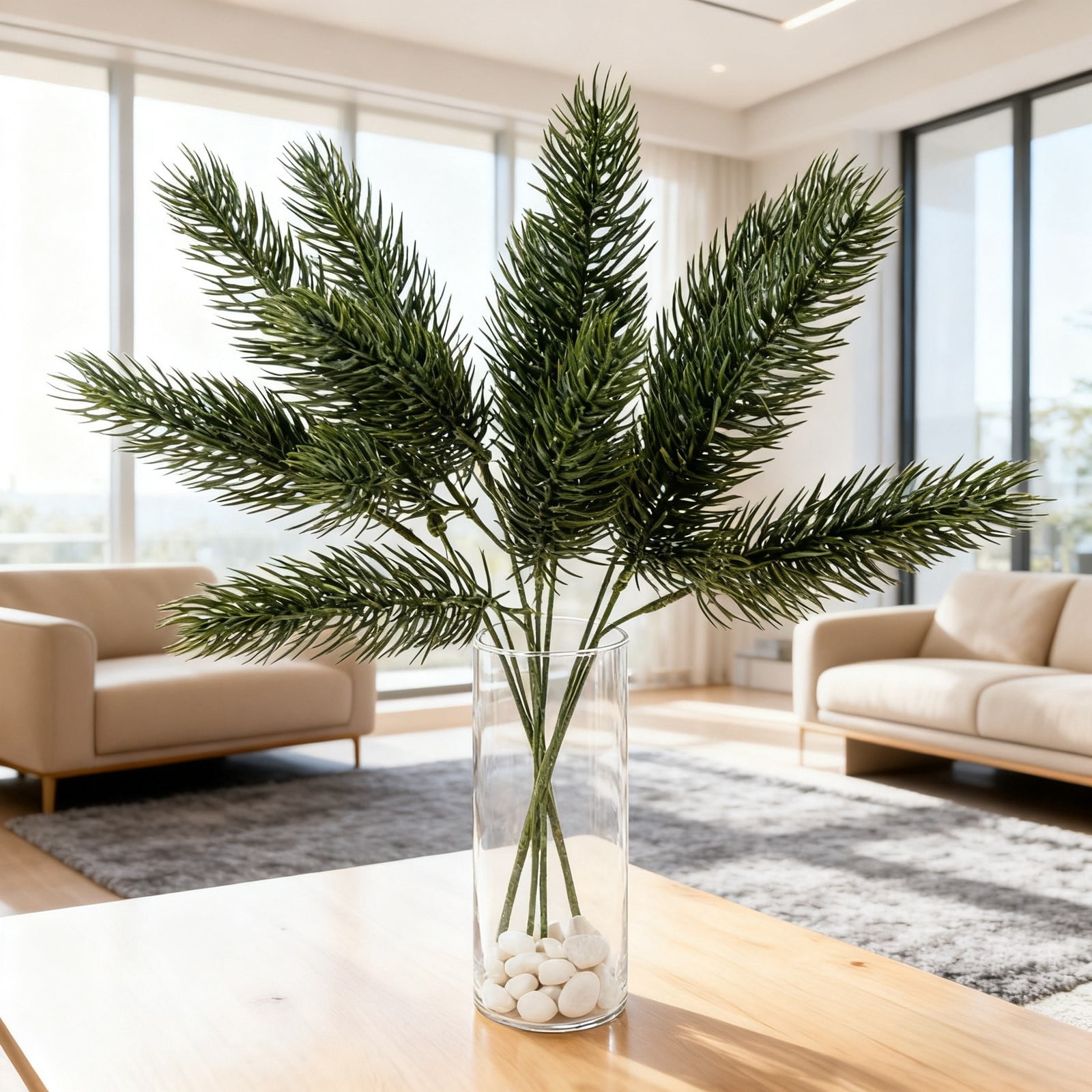 10 Pcs Artificial Pine Branches, Christmas Tree Filler Branches ...