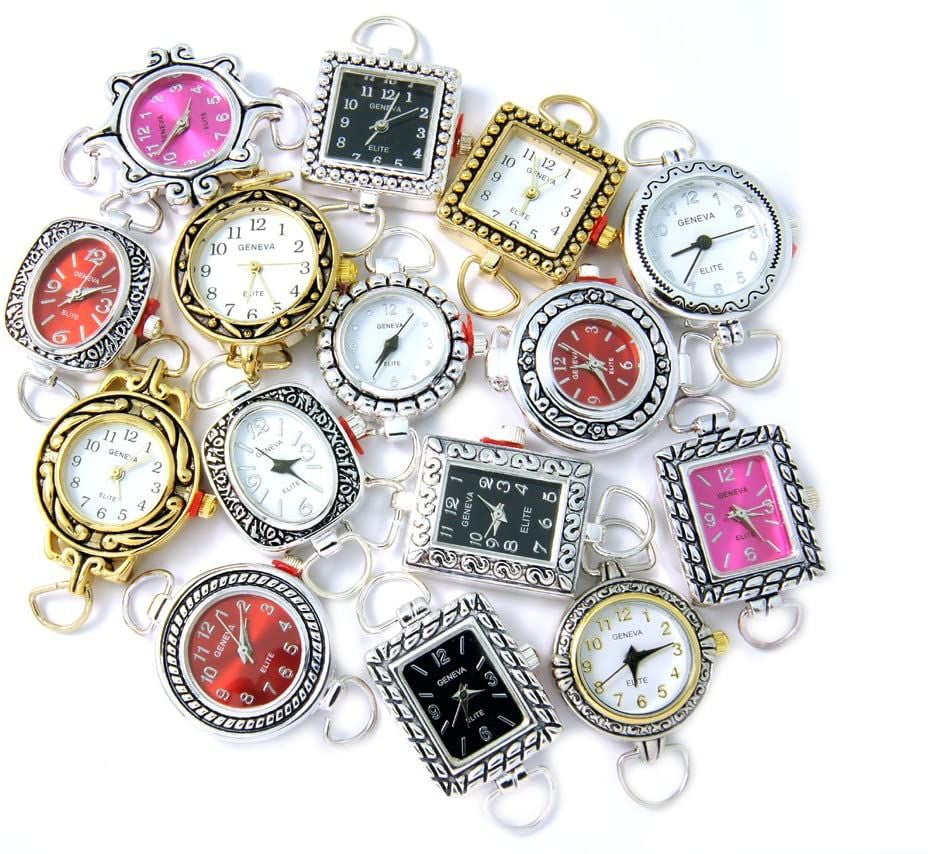 10 Pcs Assorted Beading Watch Faces. Battery and Loops Included. Geneva ...