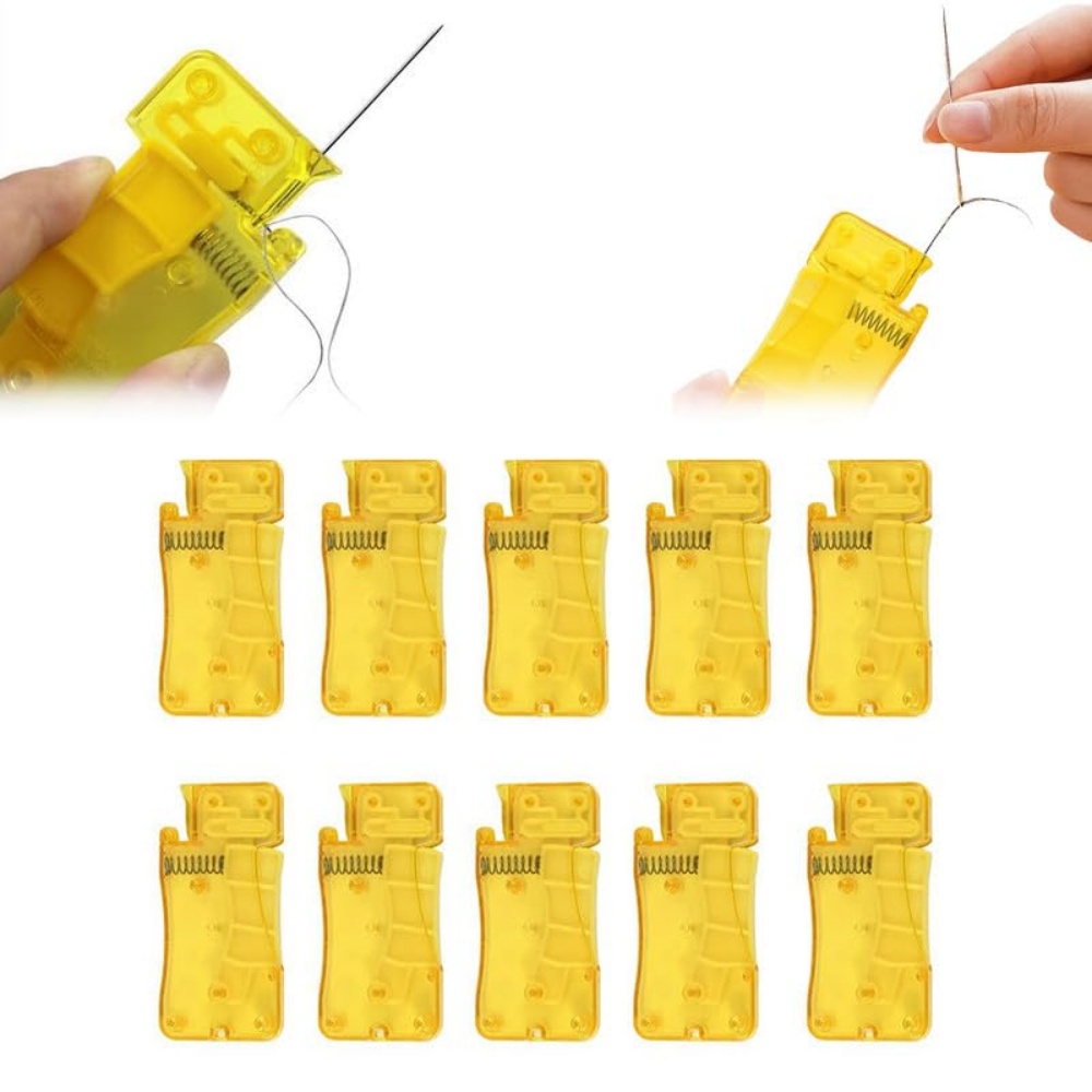10 Pcs Auto Needle Threader for Hand Sewing, Easy to Use Needle ...