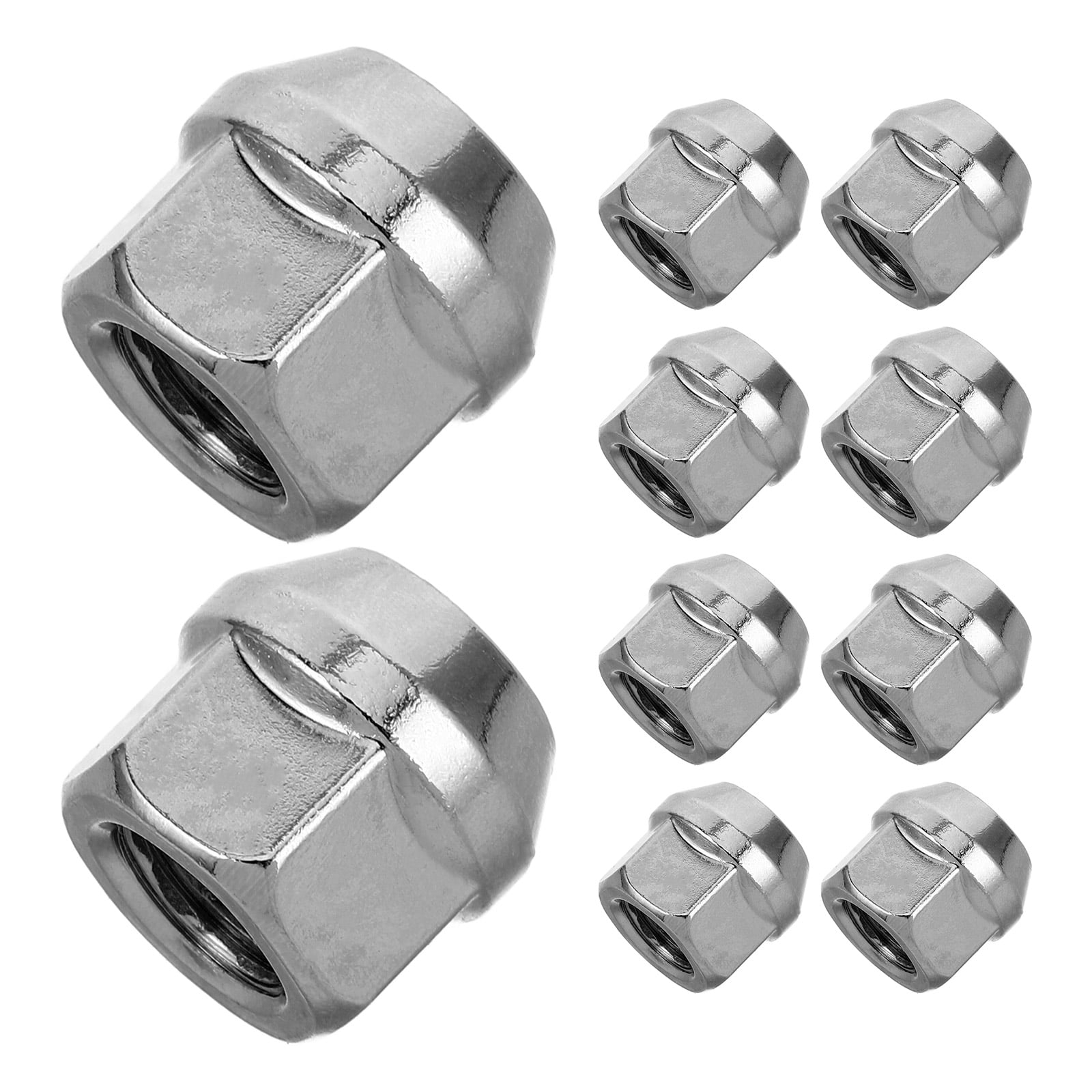 10pcs Steel Trailer Lug Nuts Tire Wheel Nuts Open End Acorn for Lug ...