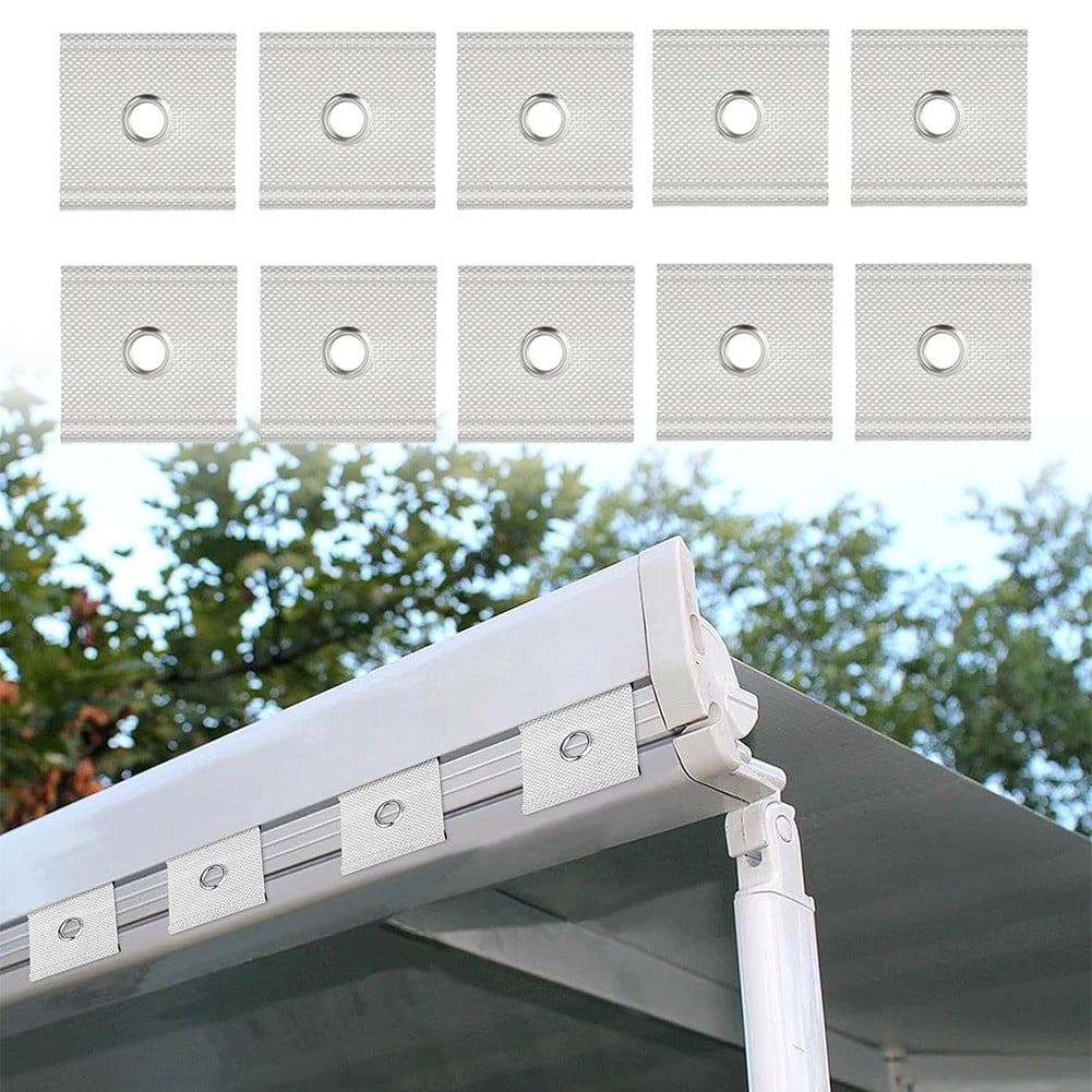 10 Pcs Awning Piping Eyelets Piping Eyelets Rail Piping Strip for Tent ...