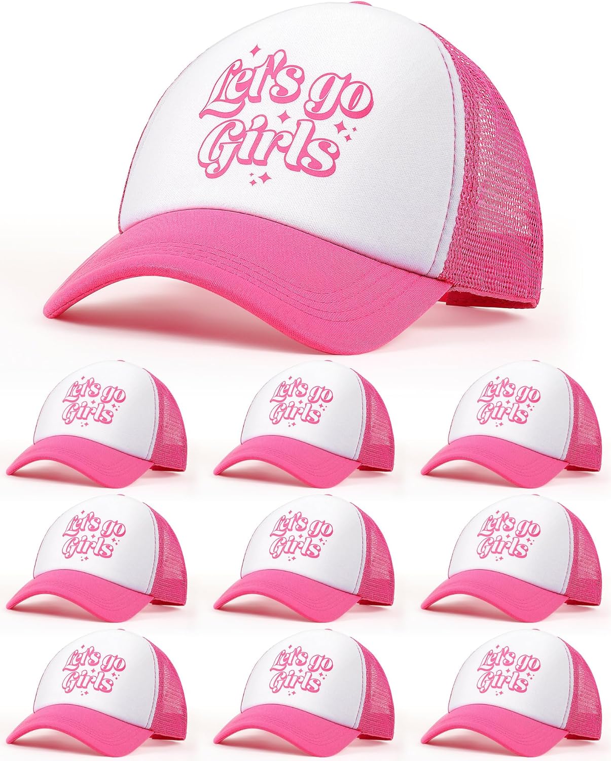 10 Pcs Bachelorette Trucker Hat For Women, Mesh Party Baseball Cap For ...