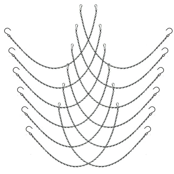 10 Pcs Balcony Hanging Basket Flower Pots Metal Chain Hanger Birdcage ...