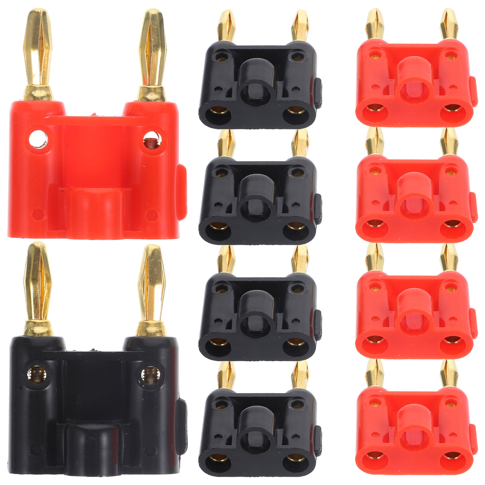 10 Pcs Banana Cable Double Banana Plug Speaker Screw Type 4x2.9x1.8cm ...