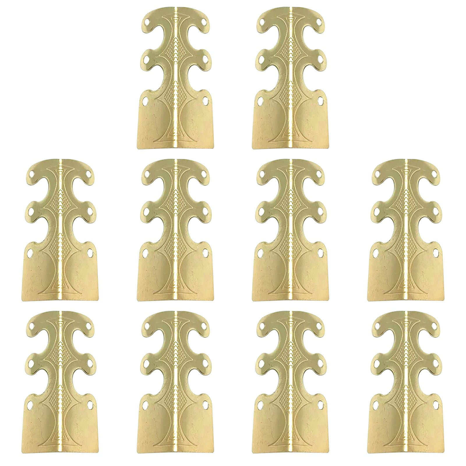 10 Pcs Baseboard Corner Protectors, Vintage Brass Skiffers with Screws ...