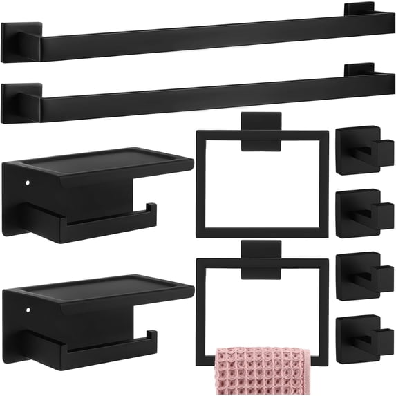 10 Pcs Bathroom Accessories Set, 24 Inch Bathroom Hardware Set ...