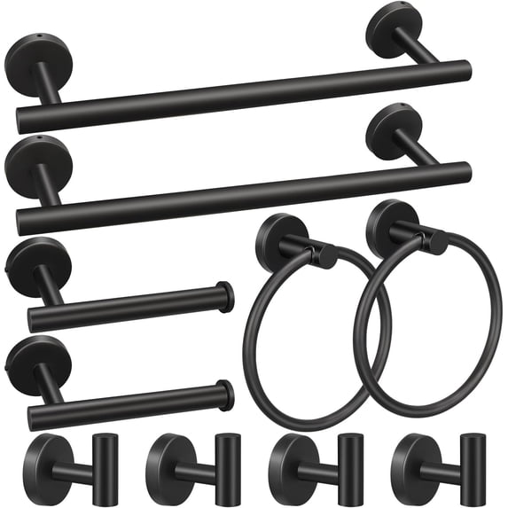 10 Pcs Bathroom Hardware Set Including 16" Hand Towel Bars Toilet Paper ...