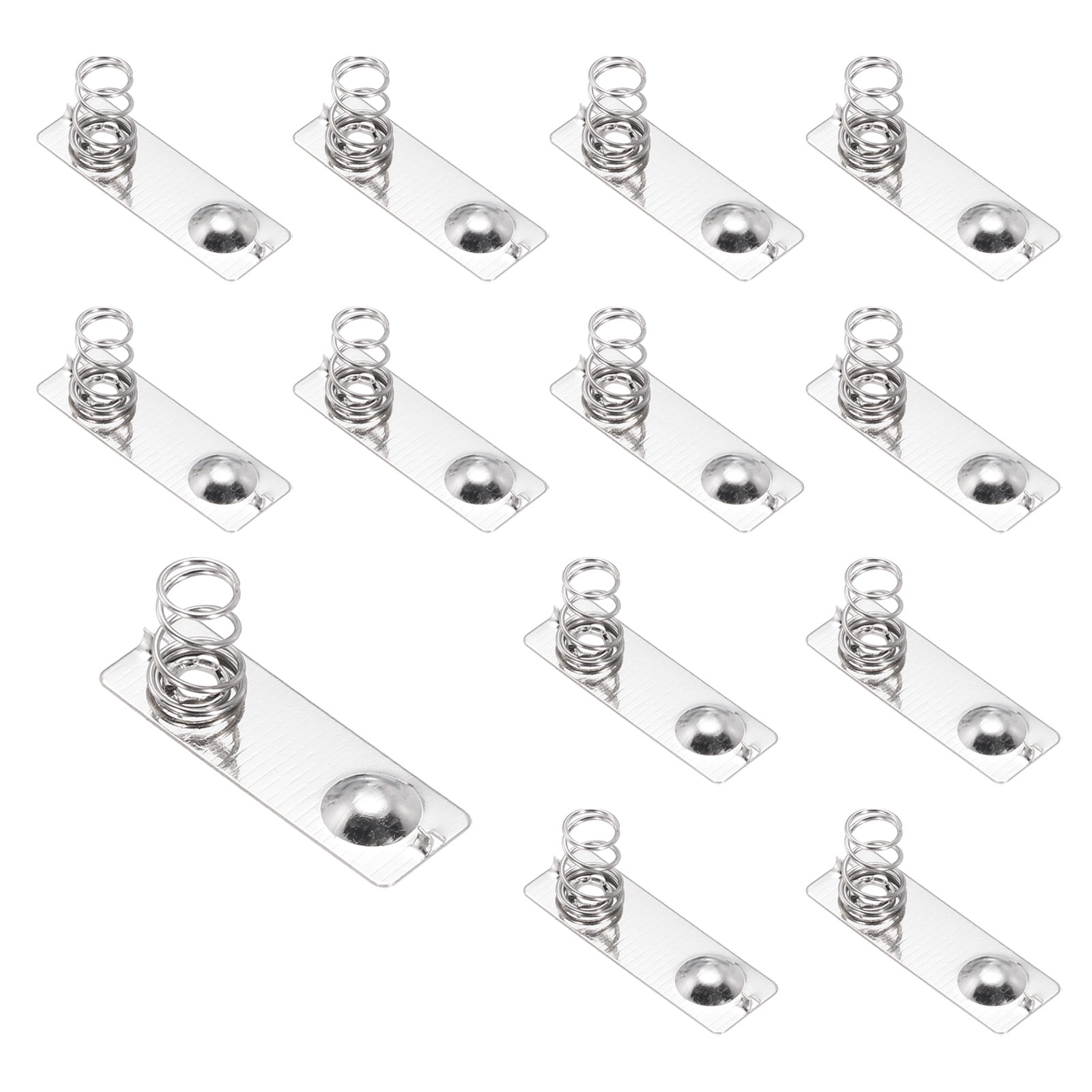 10 Pcs Battery Metal Spring Contact Plate 24mm x 9mm Negative Positive ...