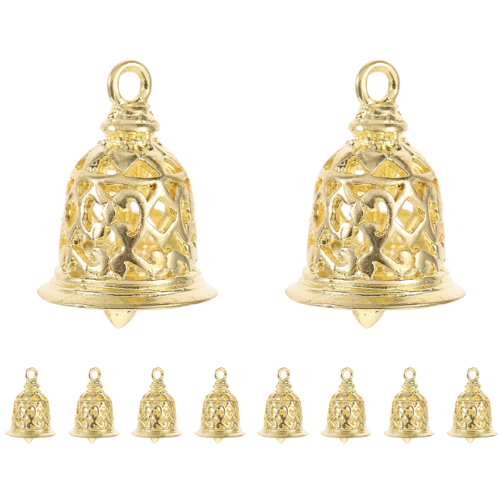 10 Pcs Bells for Crafts Silver Jingle Jewelry Pendants Office - Walmart.com