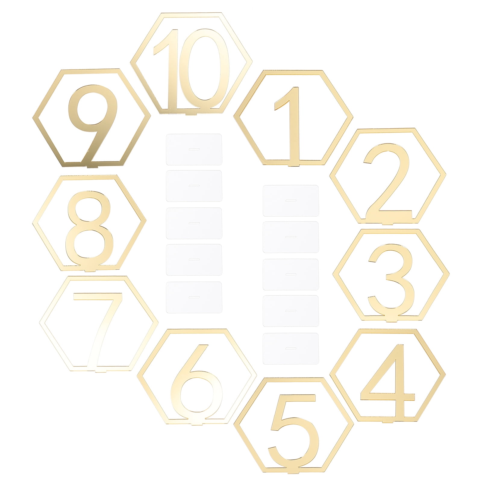10 Pcs Bistro Hexagonal Seat Plate Birthday Party Decorations 11X9.5CM ...