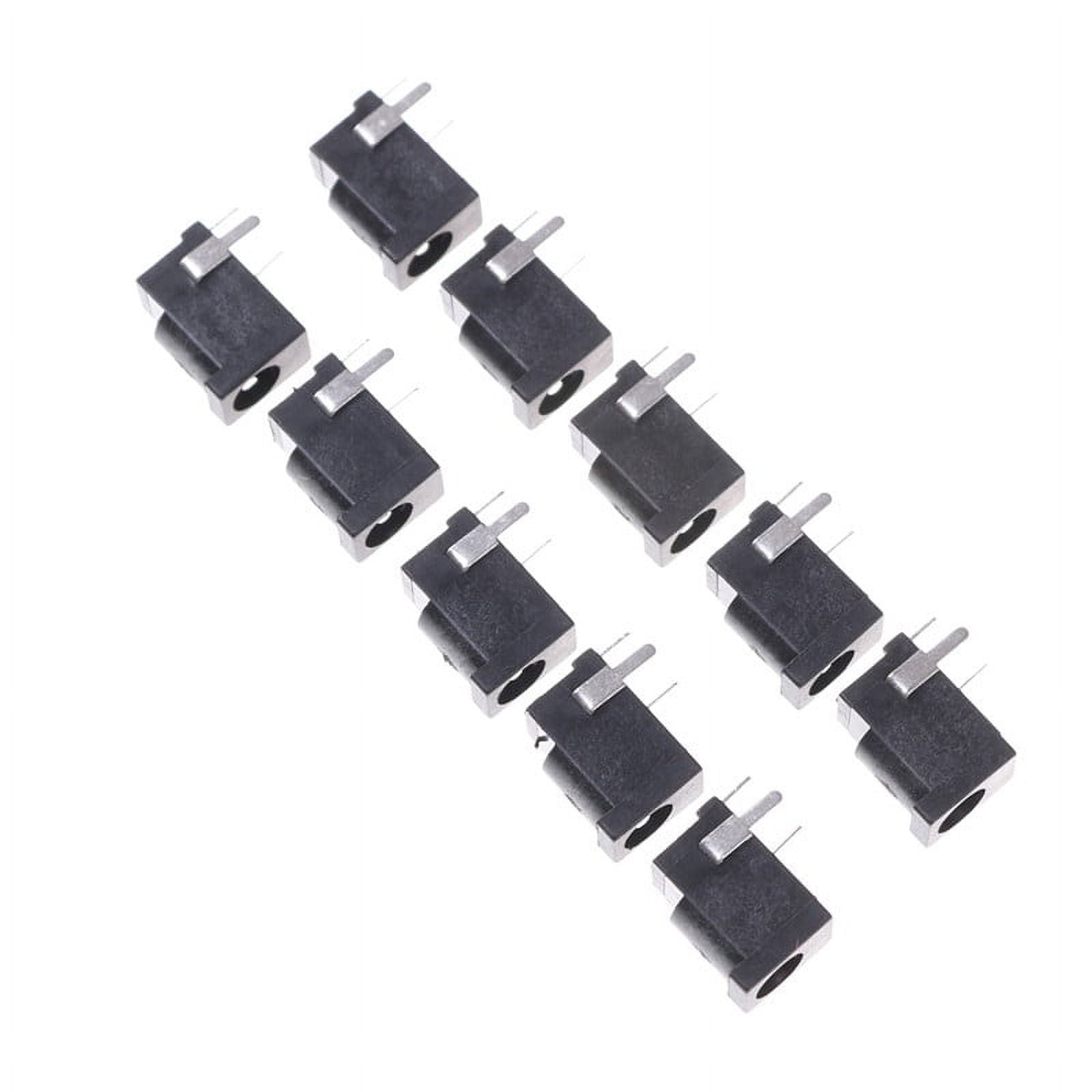 10 Pcs Black 3 Pin 3.5mm x 1.3mm DC Power Jack Socket PCB Mount ...