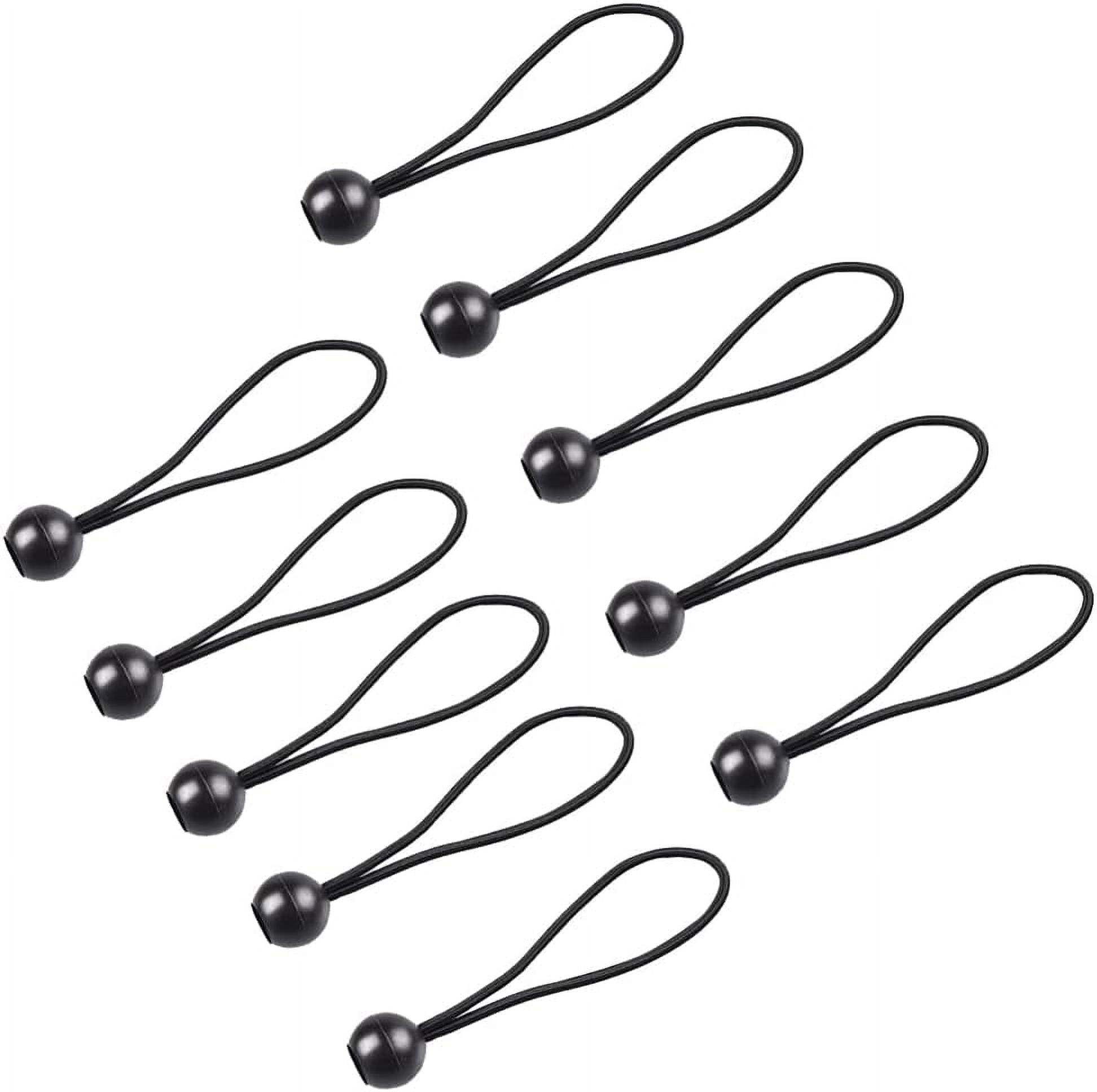 10 Pcs Black Bungee Balls Tarp Bungee Cord Elastic Tie Down Cords Tent ...