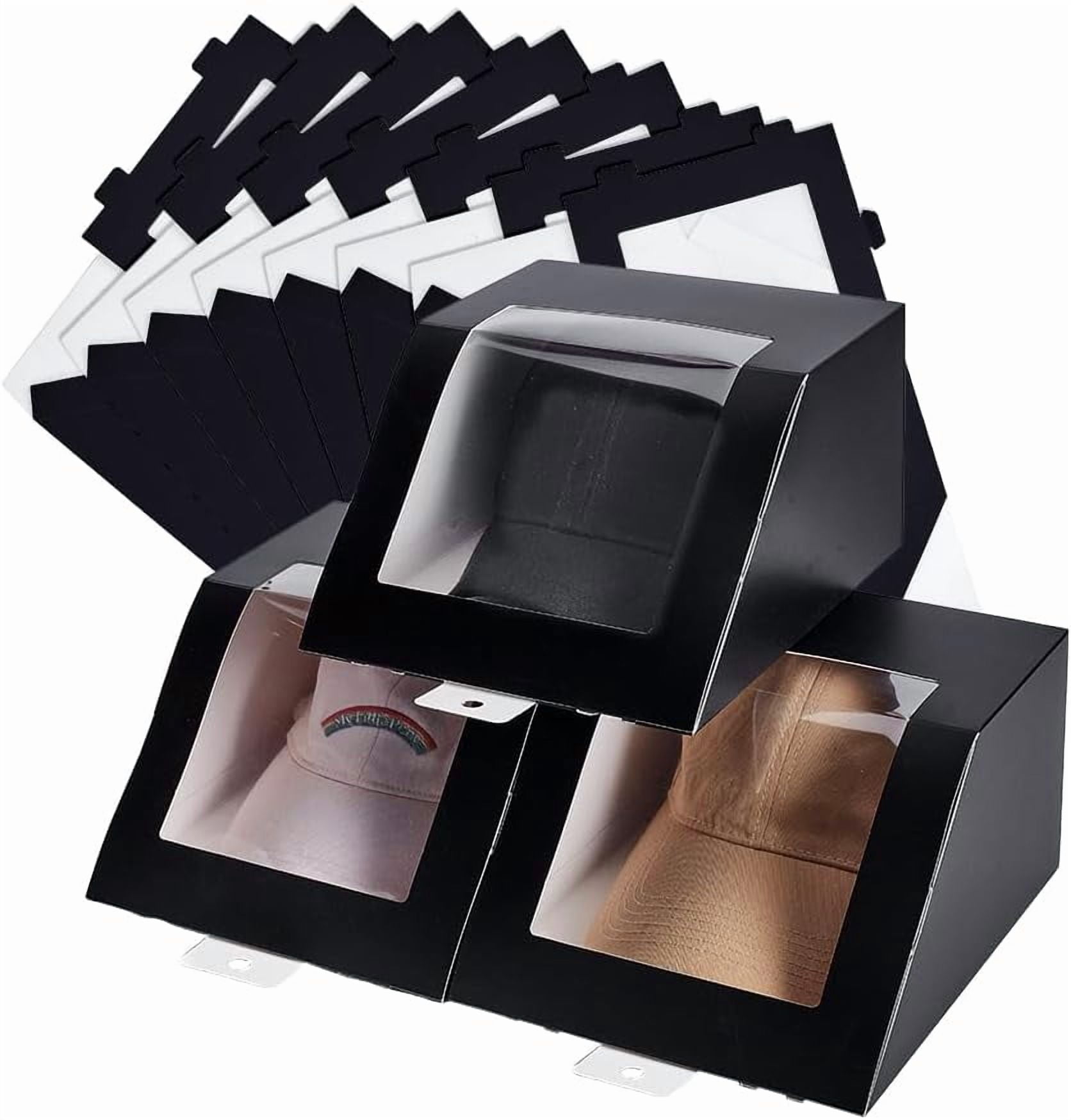 10 Pcs Black Hat Storage Box Foldable Cardboard Gift Storage Boxes with ...