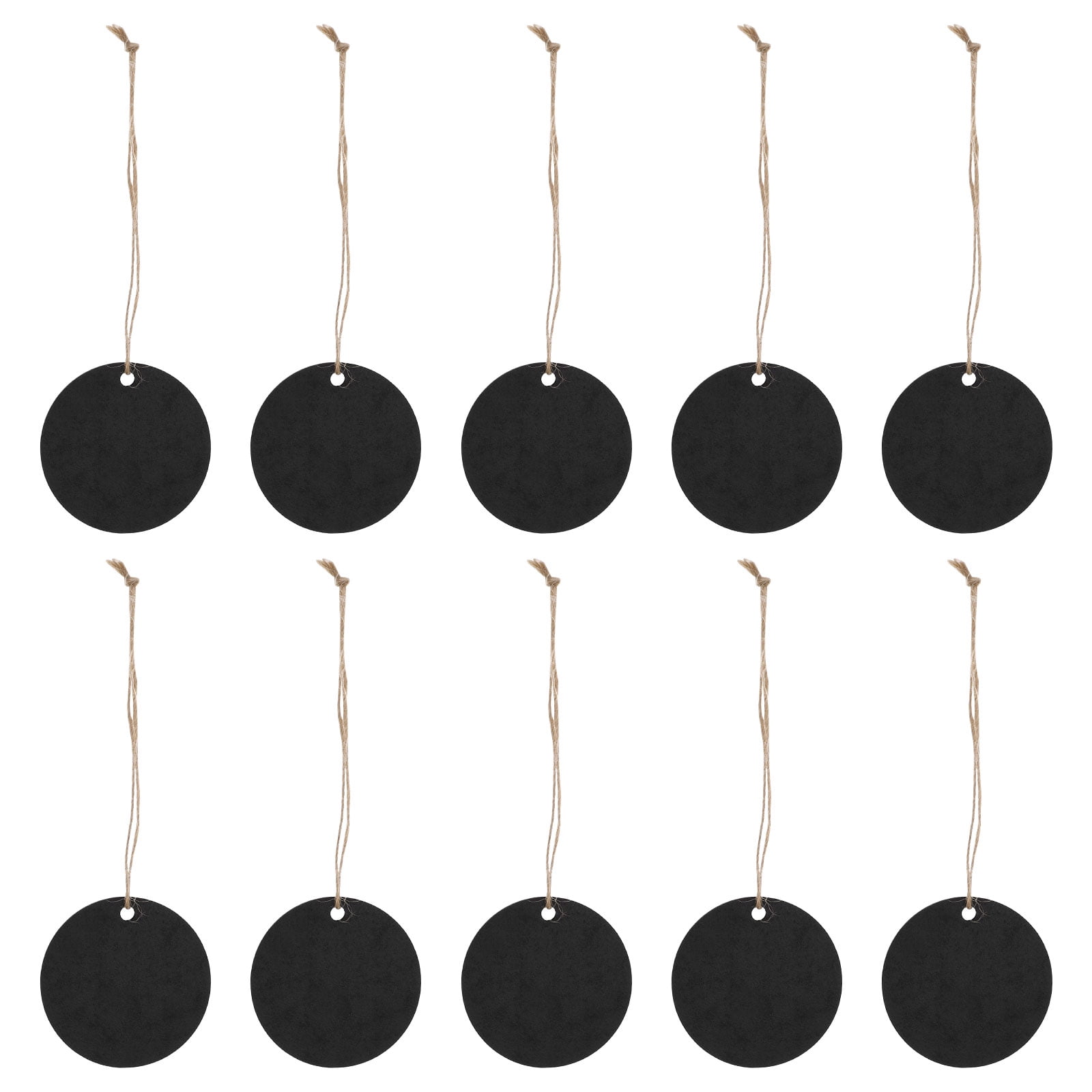 10 Pcs Black Round Hang Tag Reusable Chalkboards Creative Decoration ...
