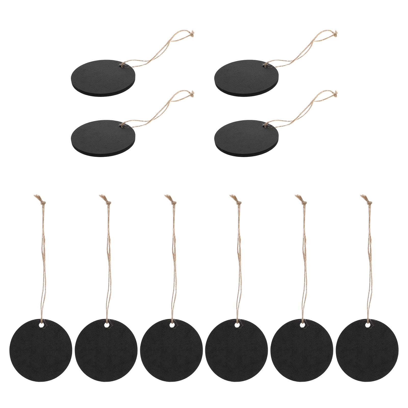 10 Pcs Black Round Hang Tag Reusable Chalkboards Creative Decoration ...