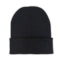 10 Pcs Black Solid Acrylic Knit Beanies, Women Korean Winter Windproof ...