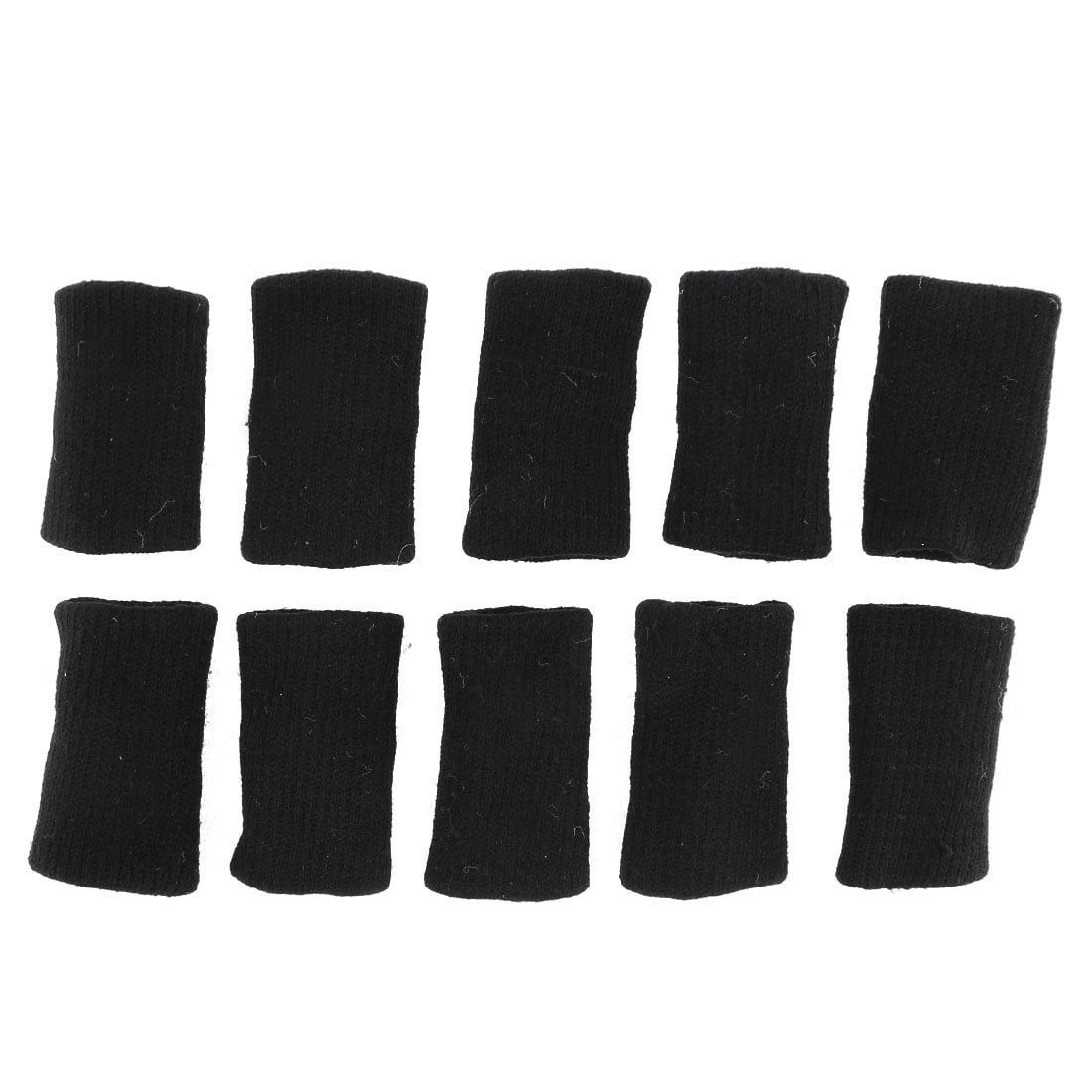 10 Pcs Black Stretchy Finger Protector Sleeve Support Sports Aid ...