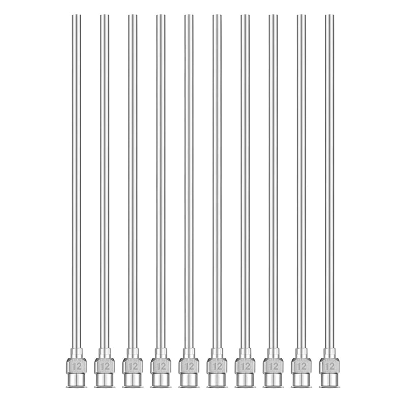 10 Pcs Blunt Tip Dispensing Needles 4 Inch, 12 Gauge Stainless Steel ...