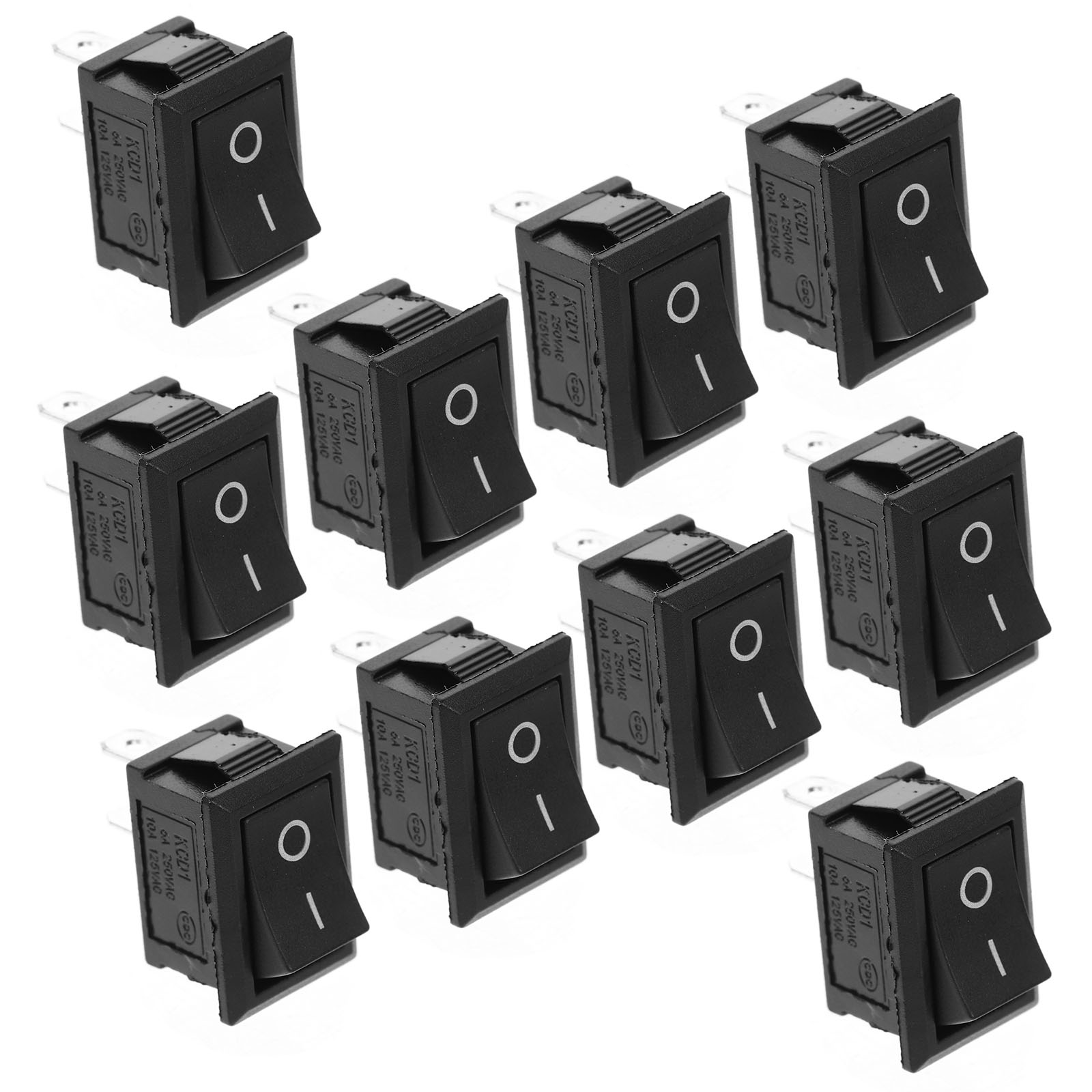 10 Pcs Boat Type Switch Rocker Button Vehicle Switch Rocker Switch ...