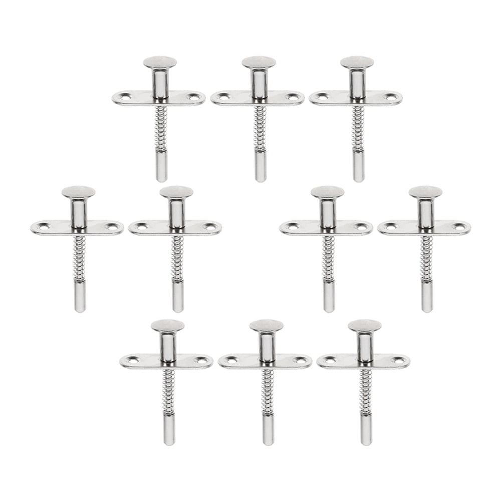 10 Pcs Bolts Plunger Door Locks Spring Loaded Pin Steel Latches Spring ...