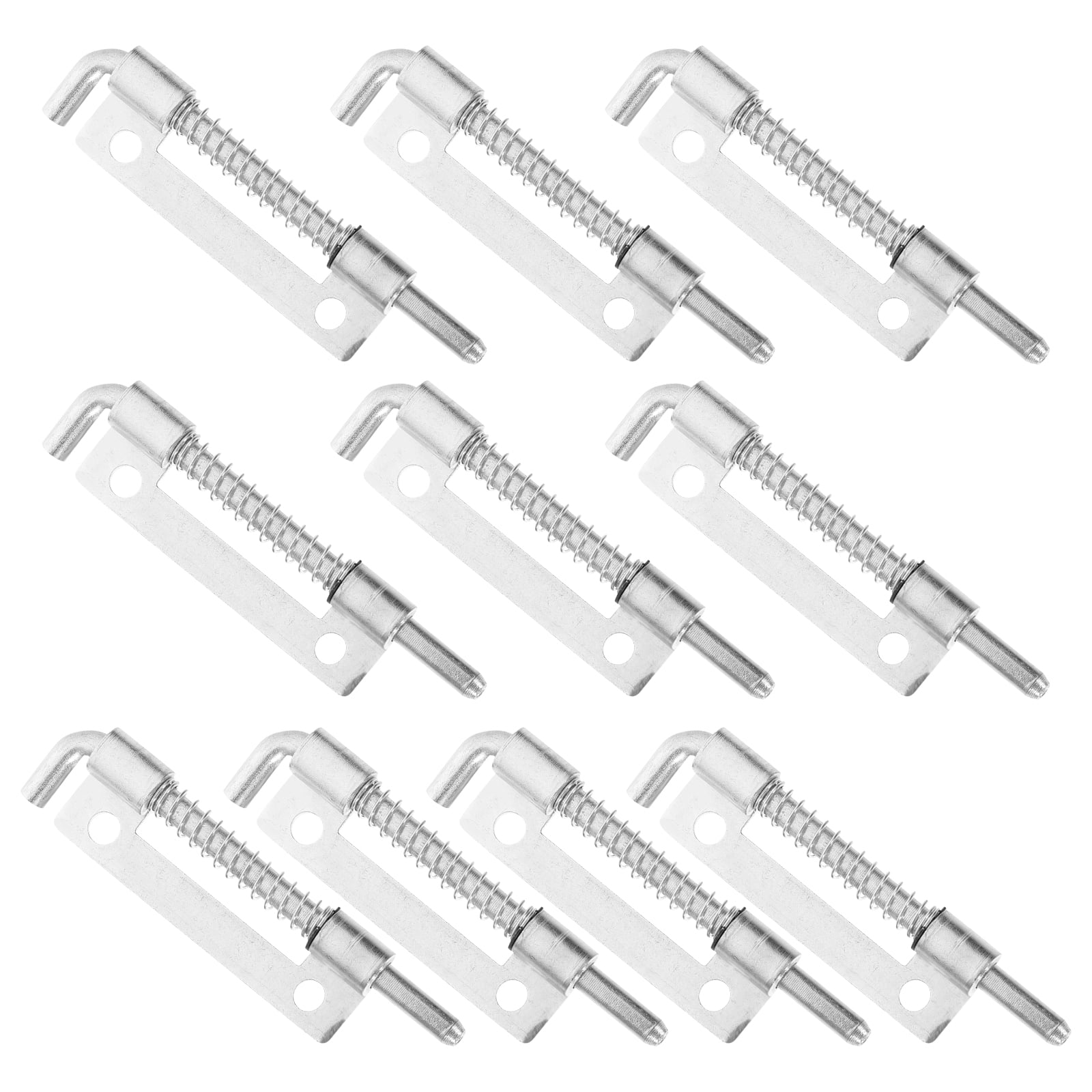 10 Pcs Bolts Trailer Hinges Latch Spring-Loaded Door Lock Galvanized ...