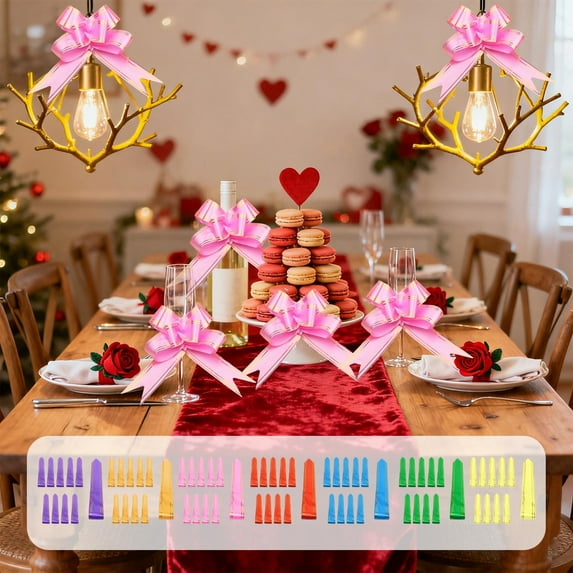 10 Pcs Bow Tie Ribbon Bows, Gold Edged Dark Blue, Large Size, for ...