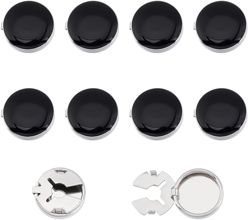 10 Pcs Brass Button Covers Round Cuffs Links Button Cover for Tuxedo ...