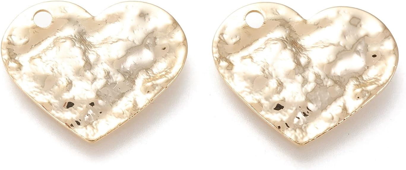 10 Pcs Brass Heart Pendants Pendants Accessory Heart Pendants Ornament ...