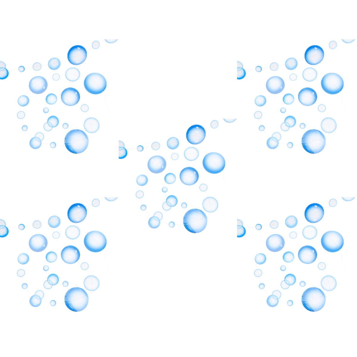 10 Pcs Bubble Garlands Hanging Bubbles Streamer Banner Backdrop Mermaid ...