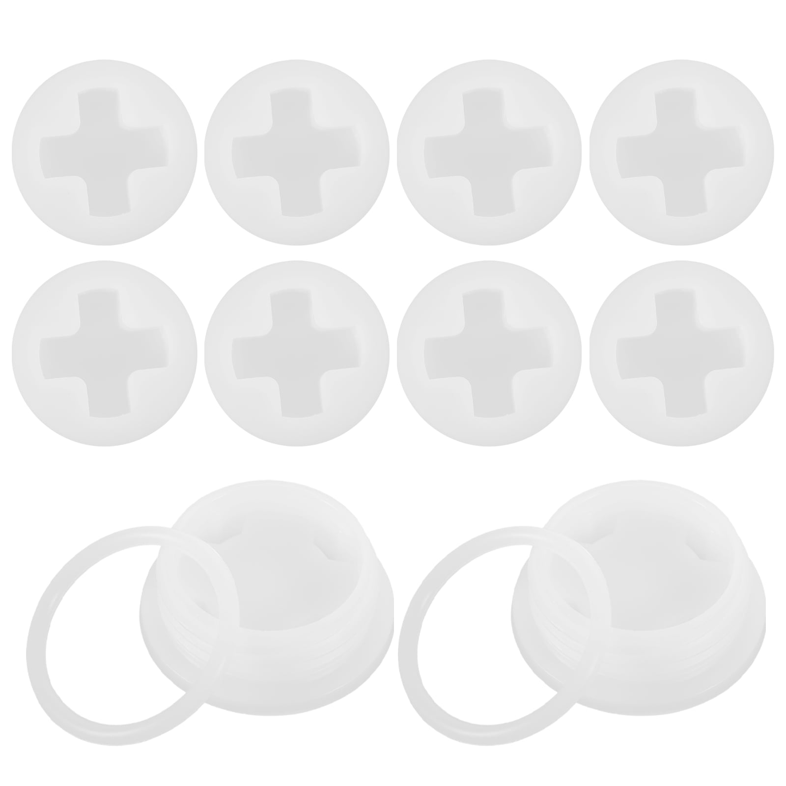 OUNONA White Plastic Kettle Lids with Thread Design for Home Use 10 ...