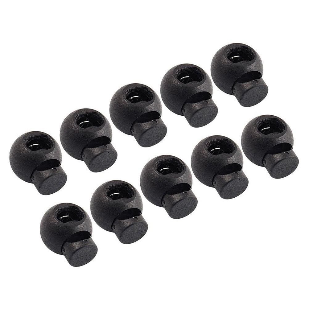 10 Pcs Buttons Spring Fastener Spring Cord Lock Cord Locks Black Cord ...