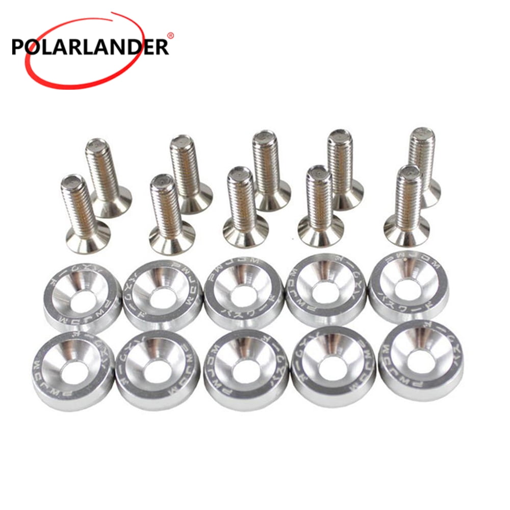 10 Pcs CNC Billet Aluminum Fender Washer Engine Bay Dress Up Kit Red ...