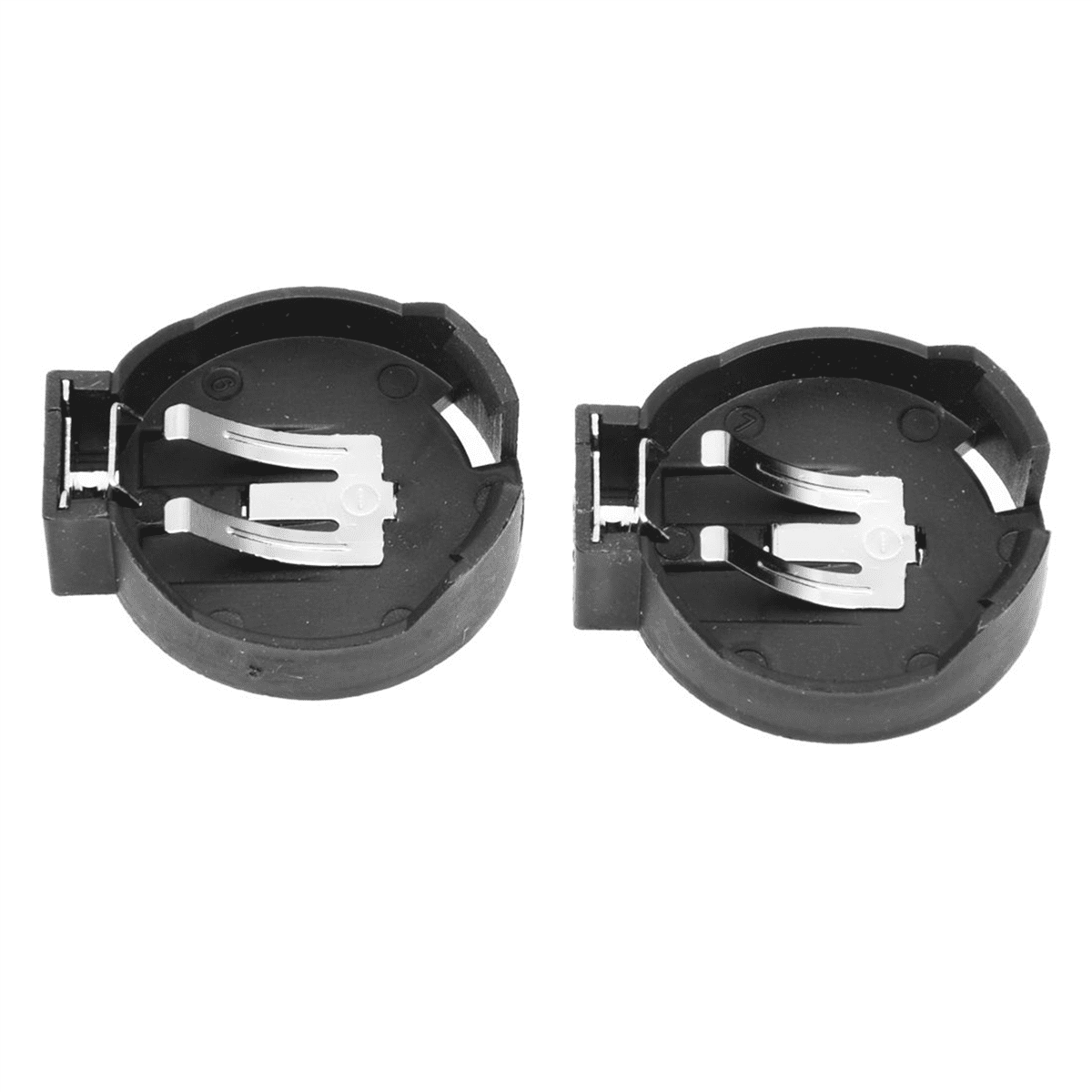 10 Pcs CR2450 Coin Cell Button Battery Socket Holder Case 2 Pins Black ...