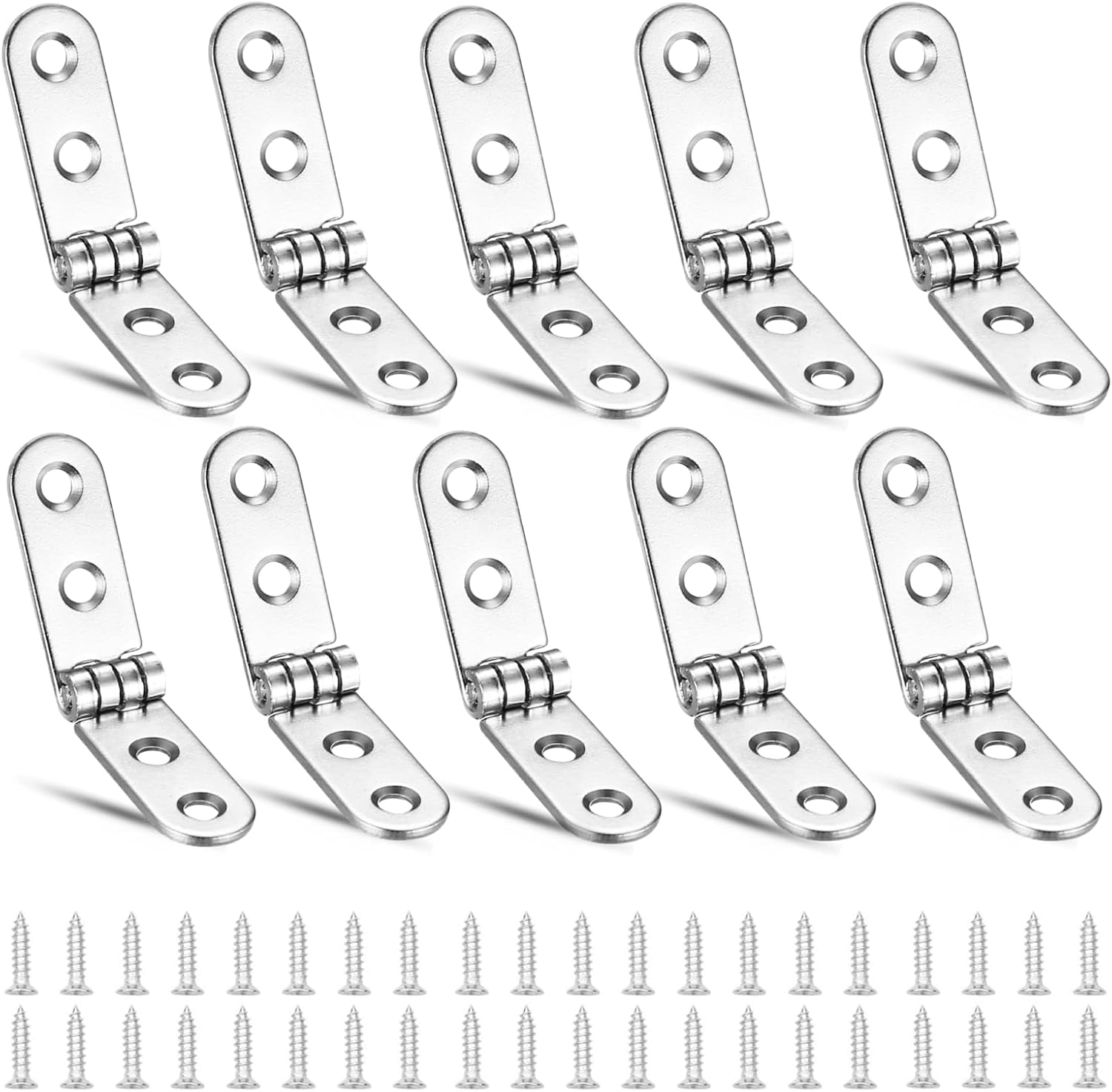 10 Pcs Cabinet Hinge Flip Hinges 180 Degree Foldable Hinges Heavy Duty ...