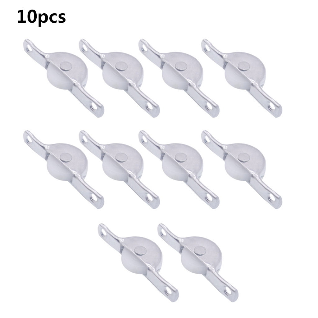 10 Pcs Cabinet Sliding Wheels Wardrobe Sliding Door Pulley Nylon ...