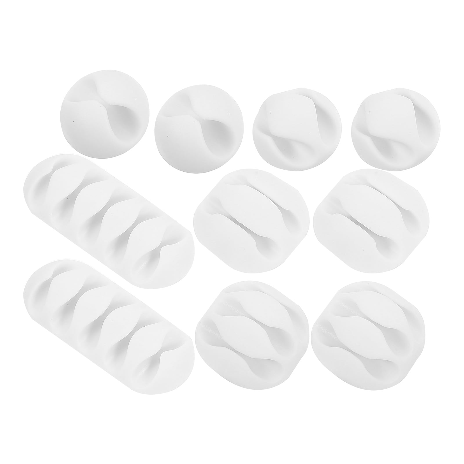 White Plastic Cable Organizer Set for Outdoor Use 10 Pieces ...