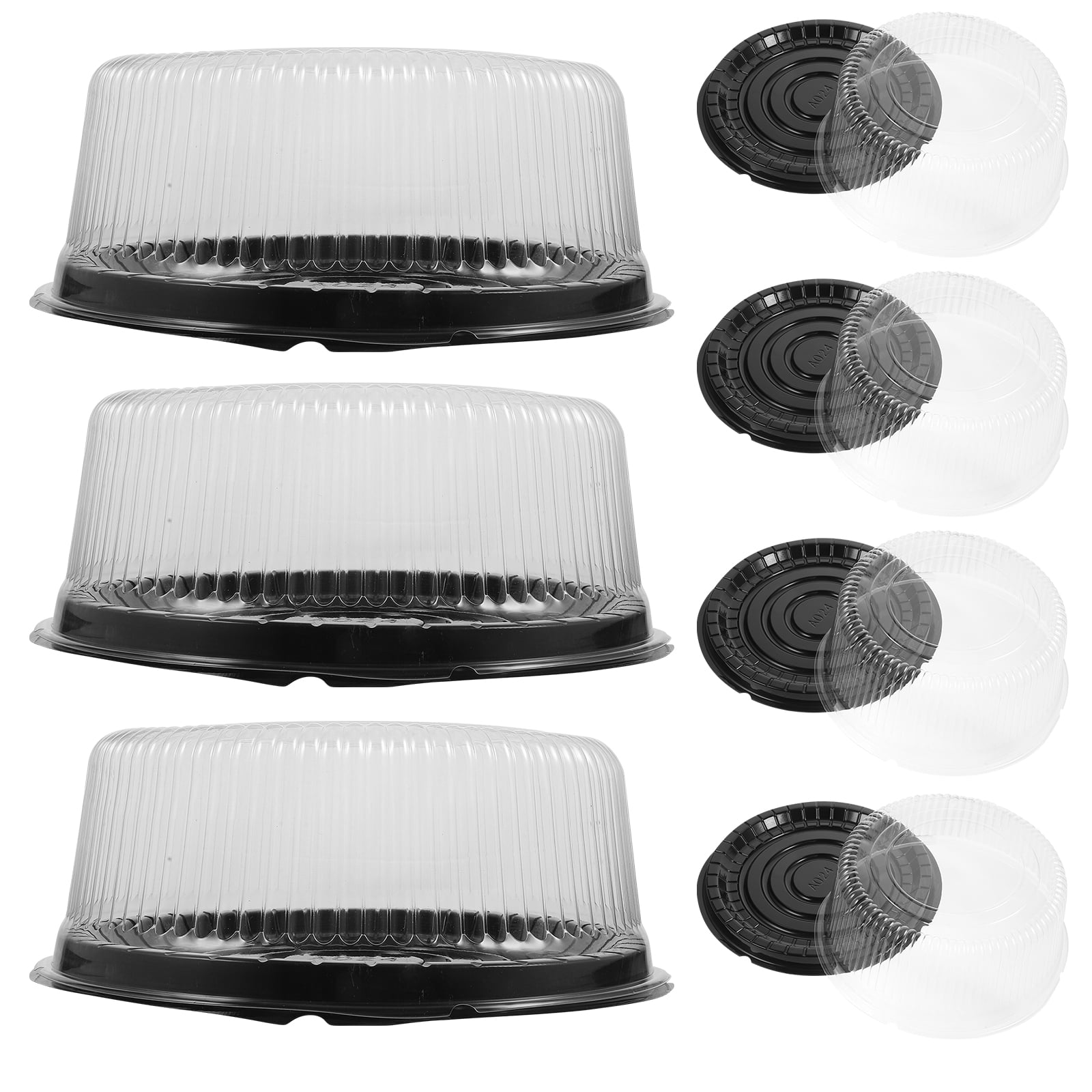 Raindrops Compact Black Plastic Cake Box, Clear Lid, Ideal for Birthday ...