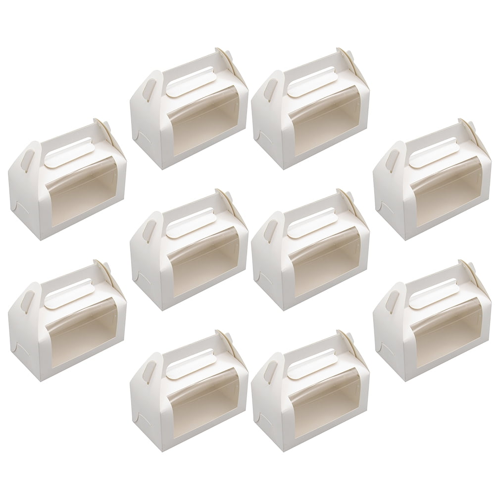 10 Pcs Cake Box Toast Paper Boxes Dessert Packaging Sandwiches Bread ...