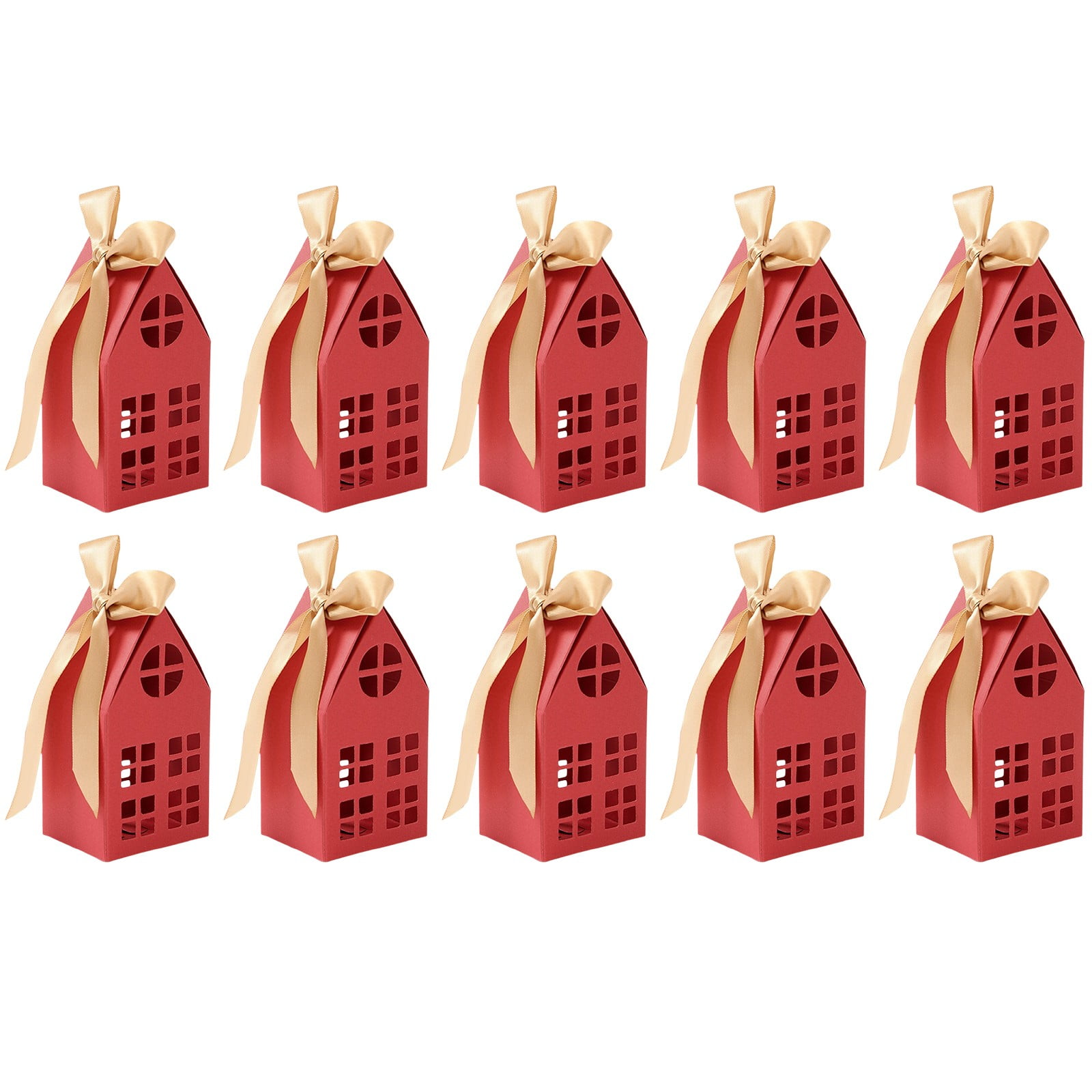 10 Pcs Camel House Shaped Gift Boxes with Ribbon, Premium Candy Kraft ...