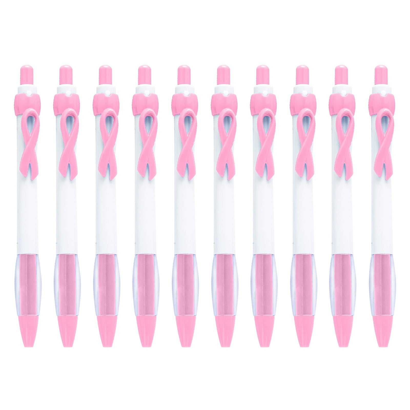10 Pcs Cancer Awareness Ribbon Retractable Gel Roller Pens,10ML Plastic ...