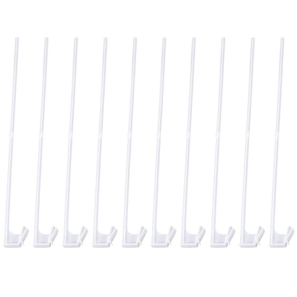 10 Pcs Car Flag Rod Frame Flags Holder Clips Automotive Travel White ...