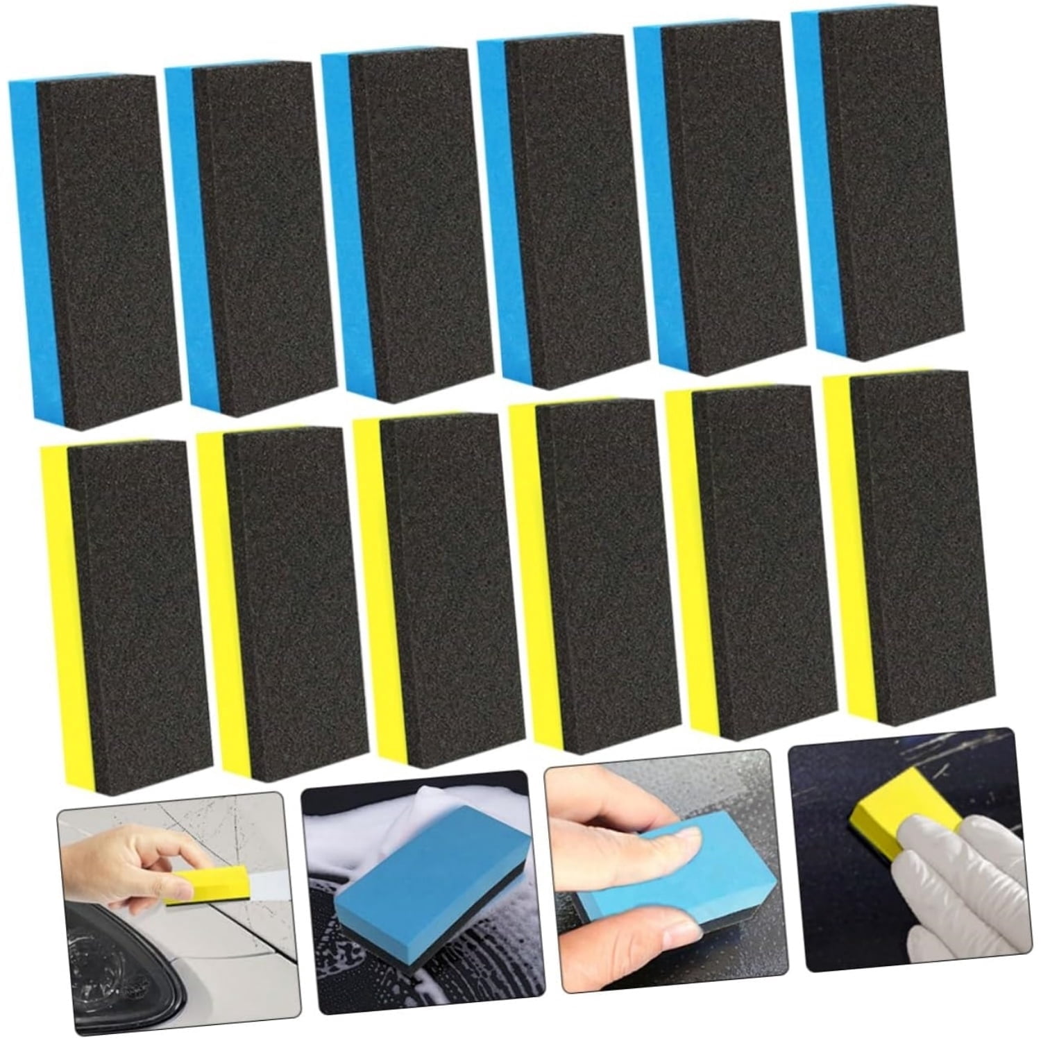 10 Pcs Car Wash Sponges, Topboutique Kitchen Sponge Scrubber, All ...