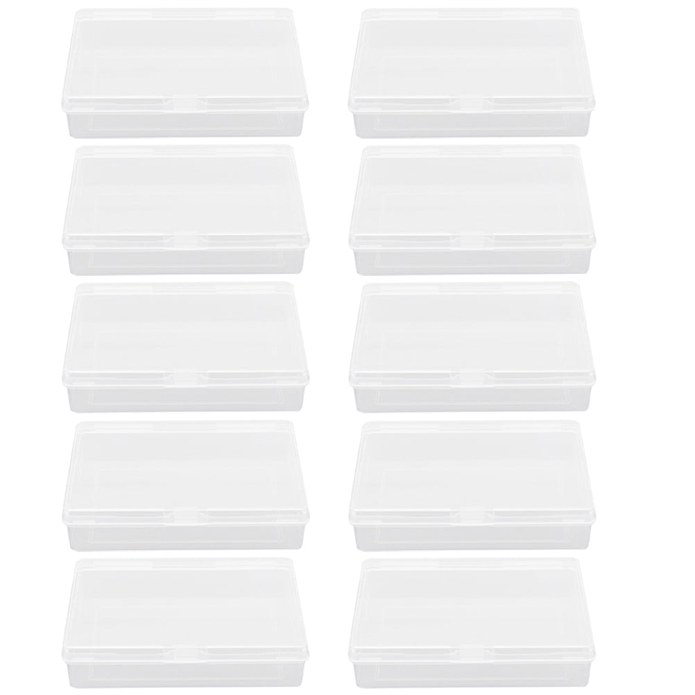 Oecoator 10 Pcs Card Storage Box Storage Bins Plastic Case Playing Card ...