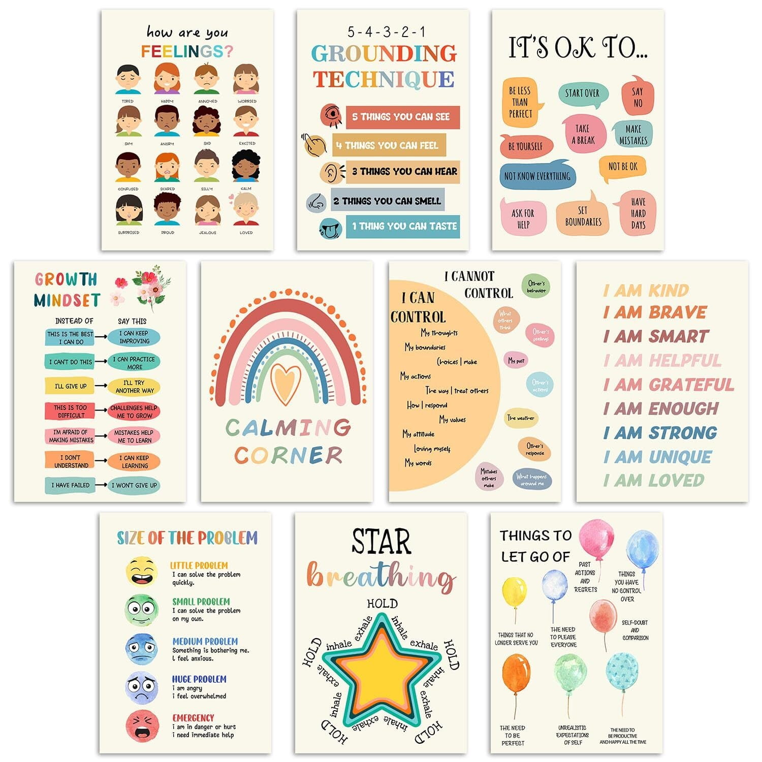 10 Pcs Care Mental Health Posters, Mental Health Matters Poster ...