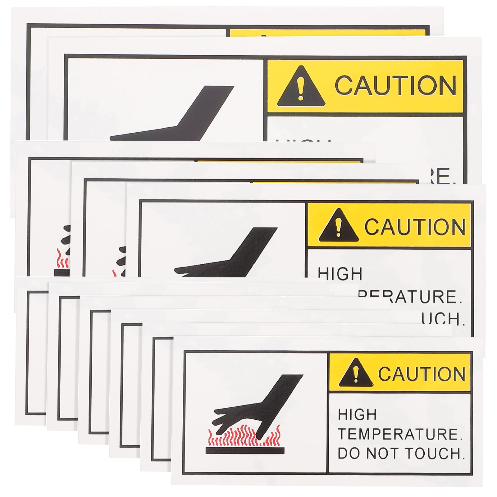 10 Pcs Caution Be Careful with Stickers Vinyl Warning Do Not Touch ...