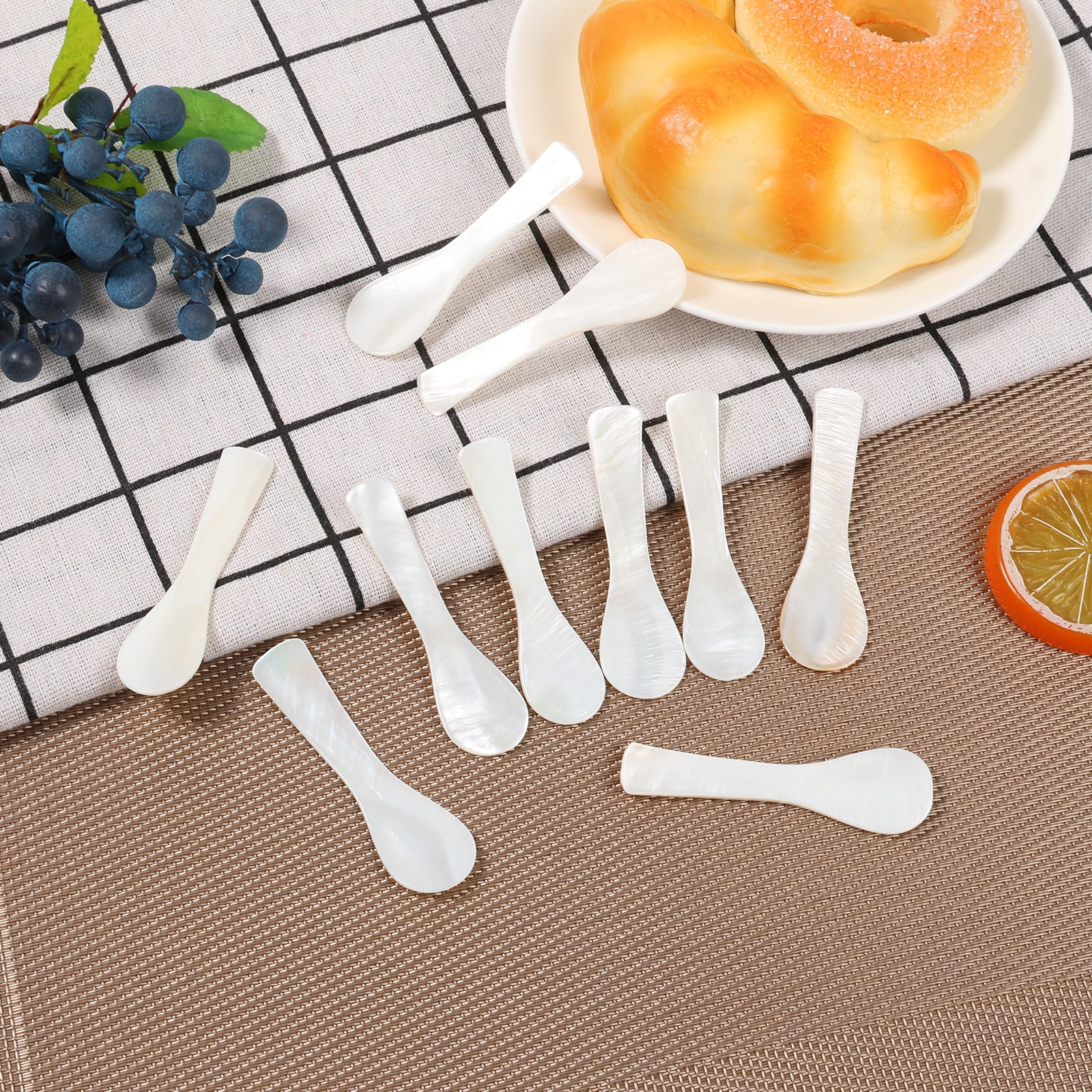 10 Pcs Caviar Spoons Shell Caviar Spoons Set Hand Craft Mother of Pearl ...