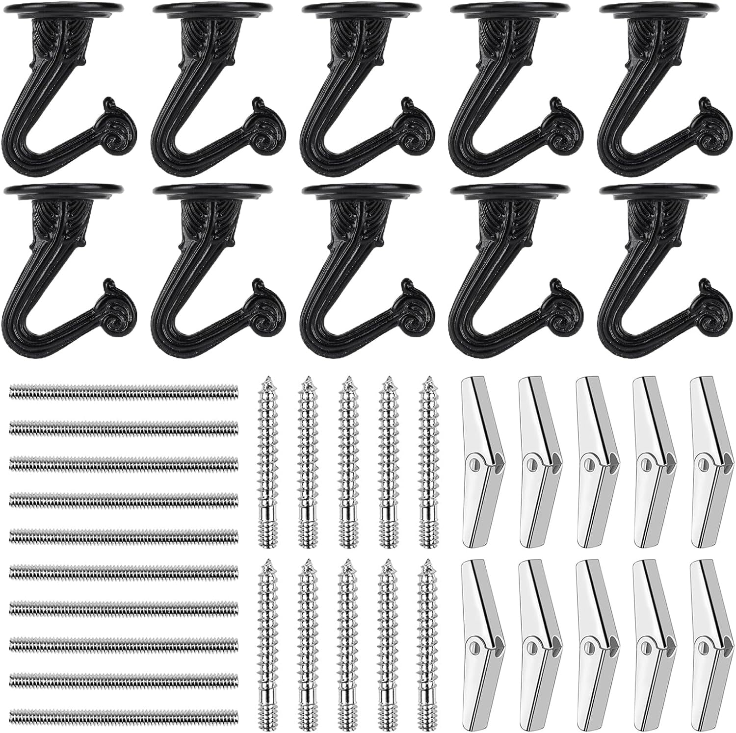 SEISSO Outdoor Decorative Ceiling Hooks - 10 Pack Heavy Duty for ...