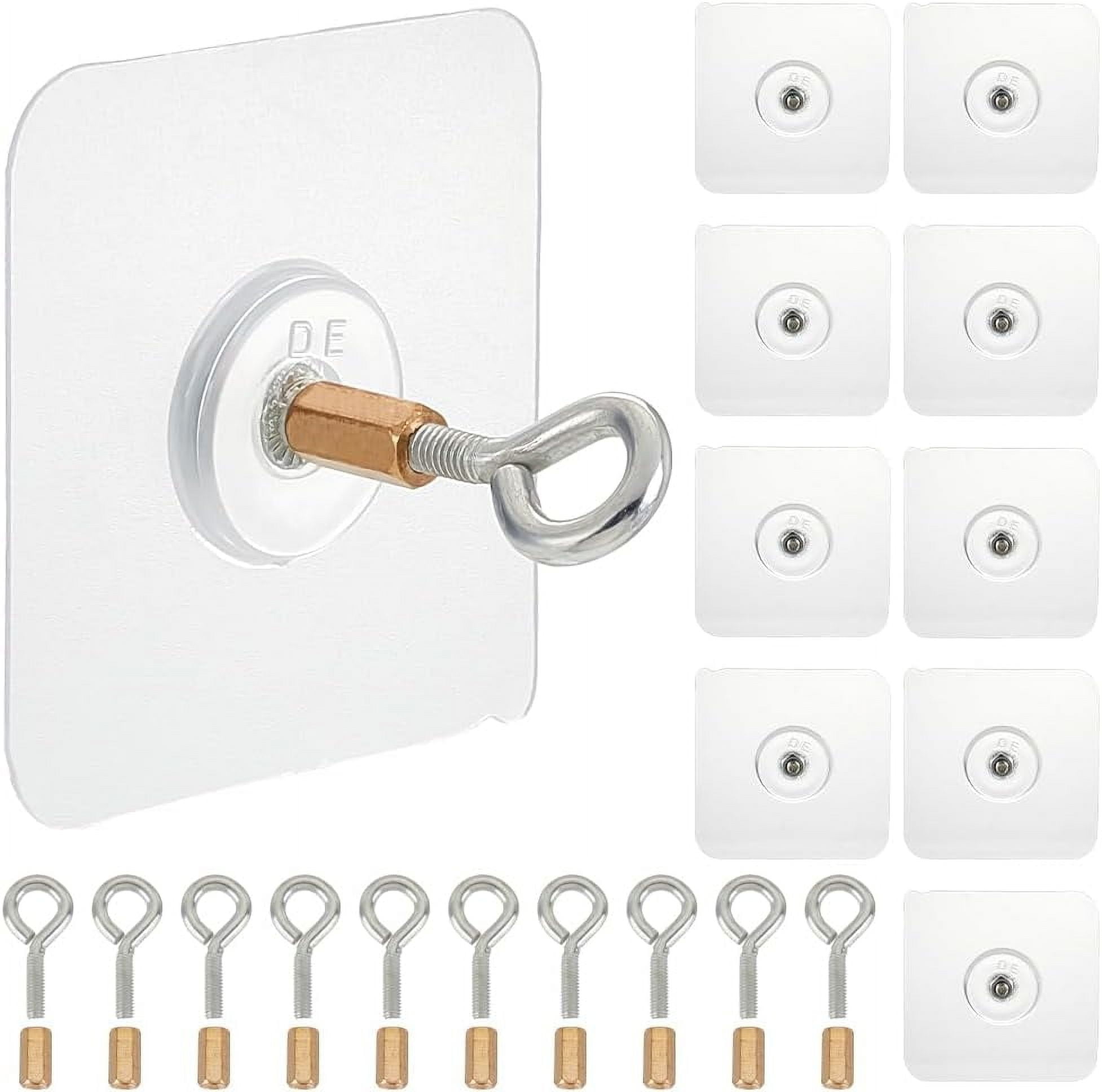10 Pcs Ceiling Hooks Self Adhesive Hooks Square No Hole Adhesive ...